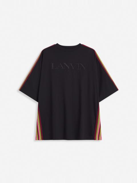 Lanvin LANVIN OVERSIZED EMBROIDERED SIDE CURB T-SHIRT | REVERSIBLE