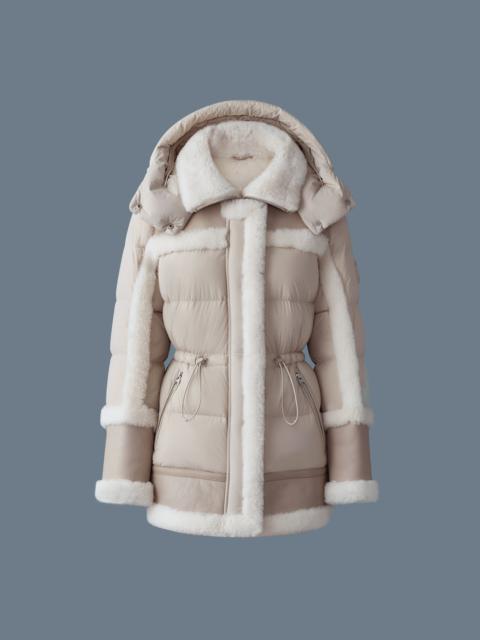 MACKAGE LILIBETH Mixed-media shearling down parka | REVERSIBLE