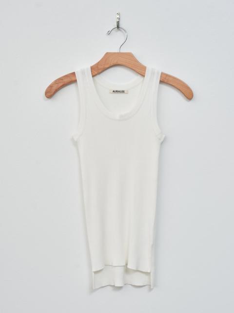 AURALEE Giza High Gauge Rib Knit Tank - White | REVERSIBLE