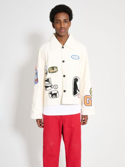 BODE BODE CAMBRIDGE PATCH JACKET WHITE MULTI | REVERSIBLE