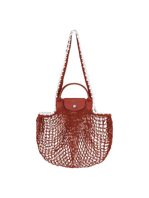 Longchamp Le Pliage Collection L Mesh bag Terracotta - Canvas | REVERSIBLE