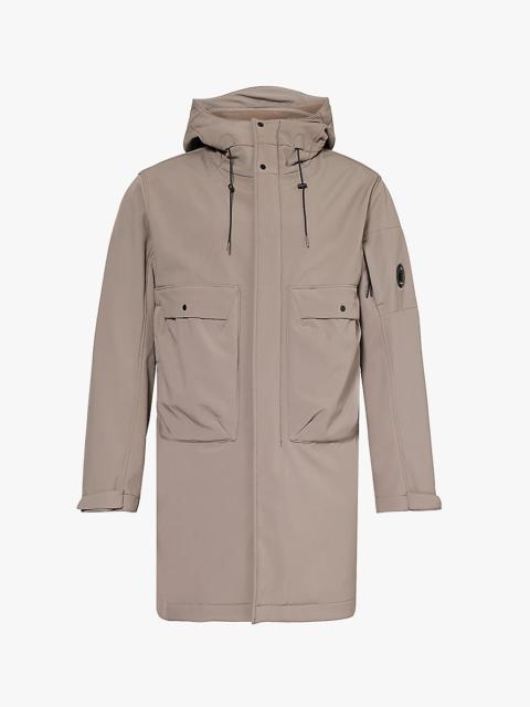 C.P. Company Soft shell longline stretch-woven parka jacket | REVERSIBLE