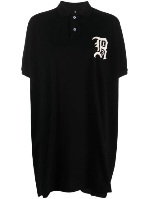 R13 logo-appliqué polo-collar minidress | REVERSIBLE
