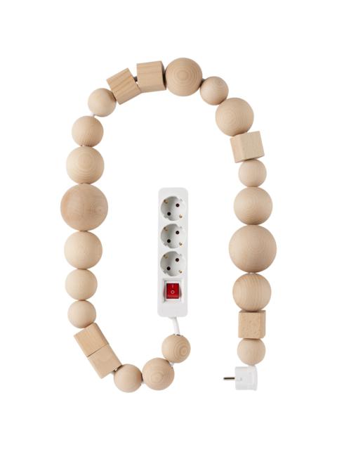 BLESS White & Beige Nº26 Multiplug Extension Cord | REVERSIBLE