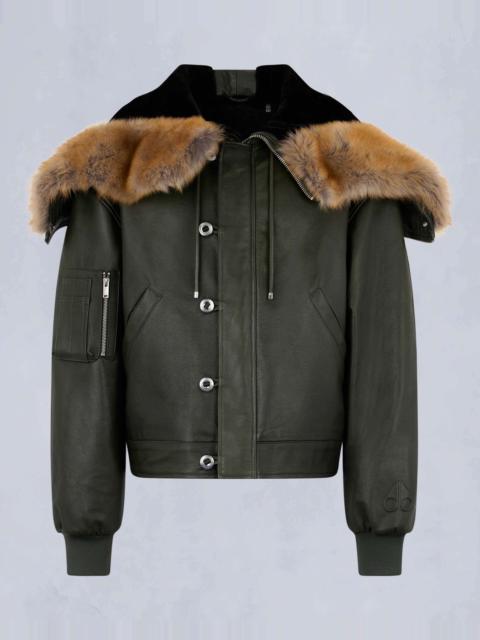 MOOSE KNUCKLES AJR SPLIT HOOD BOMBER JACKET | REVERSIBLE