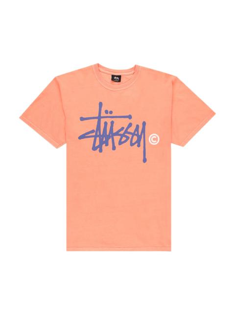 Stüssy Stussy Basic Logo Pig. Dyed Tee 'Neon Orange' | REVERSIBLE