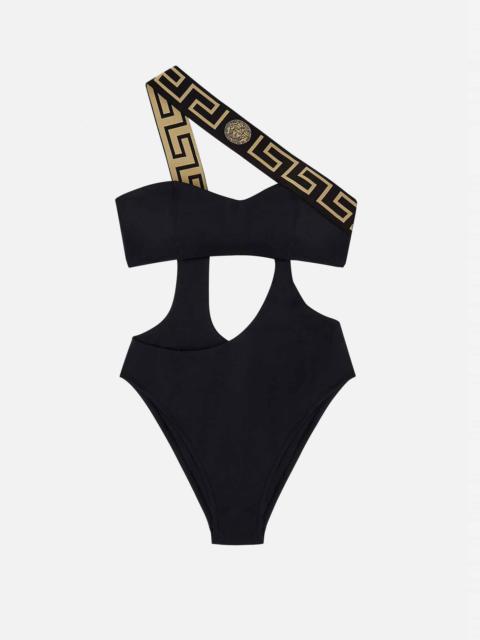 VERSACE Greca Border One-Piece Swimsuit | REVERSIBLE