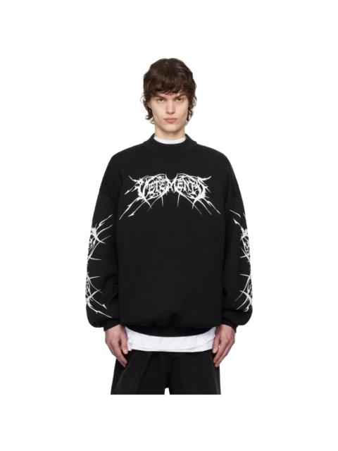 VETEMENTS Black Metal Logos Sweater | REVERSIBLE