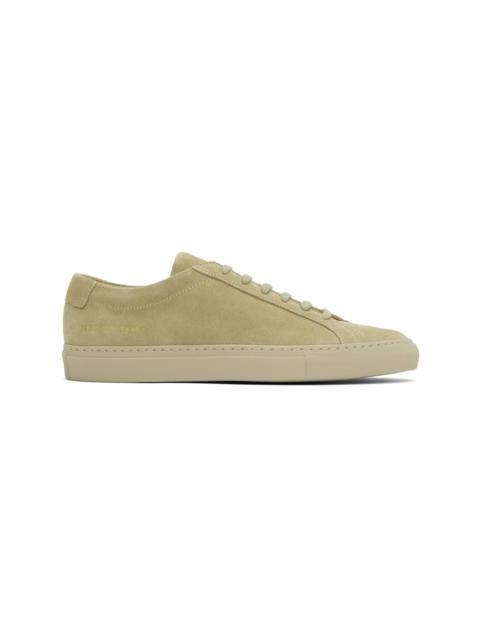 Common Projects Beige Achilles Tonal Suede Sneakers | REVERSIBLE