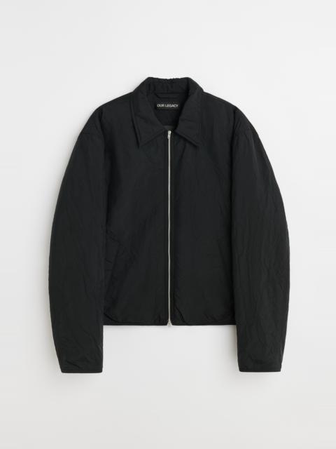 Our Legacy Slight Jacket Shining Black Crinkle Solaro | REVERSIBLE
