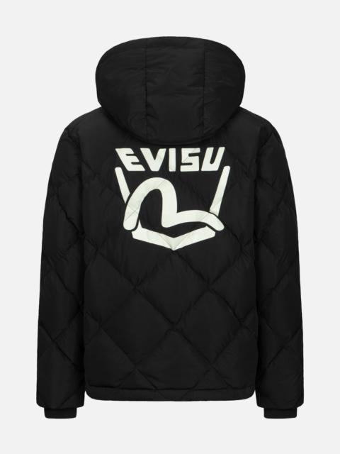 EVISU POCKET-STYLE SEAGULL PRINT REGULAR FIT DOWN JACKET | REVERSIBLE