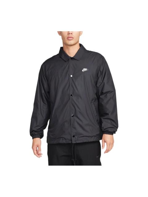 Nike Nike Club Coaches' Jacket Asia Sizing 'Black White' FN3317-010 | REVERSIBLE