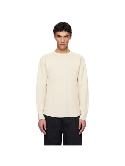 Nanamica Off-White Crew Neck Thermal Sweat T-shirt | REVERSIBLE