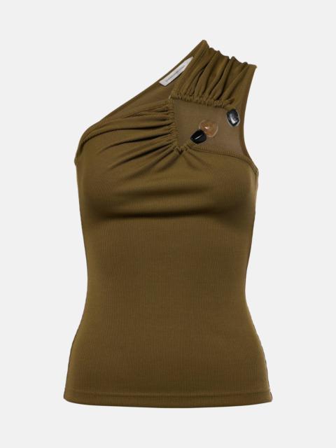 CHRISTOPHER ESBER Tri Crystal ribbed-knit embellished top | REVERSIBLE