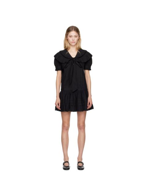 SANDY LIANG Black Toki Minidress | REVERSIBLE