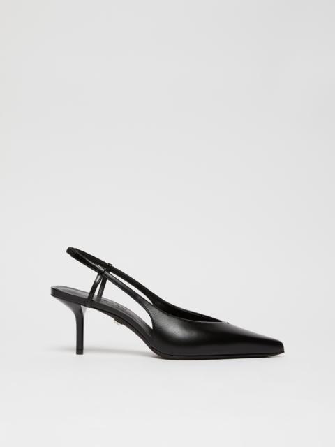Max Mara Leather Slingback Heels Reversible