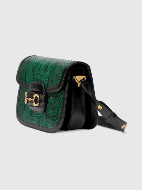 GUCCI Online Exclusive Gucci Horsebit 1955 python shoulder bag | REVERSIBLE