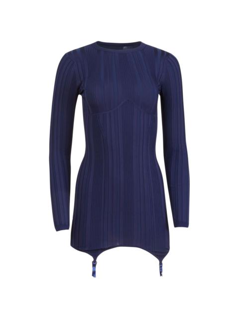 Fleur du Mal Garter mini dress | REVERSIBLE