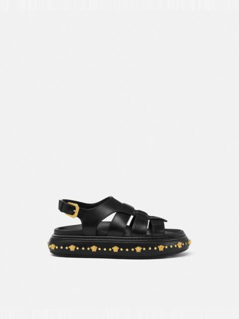 VERSACE Studded Stack Sandals | REVERSIBLE