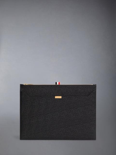 Thom Browne PEBBLE GRAIN LOCK MEDIUM DOCUMENT HOLDER | REVERSIBLE
