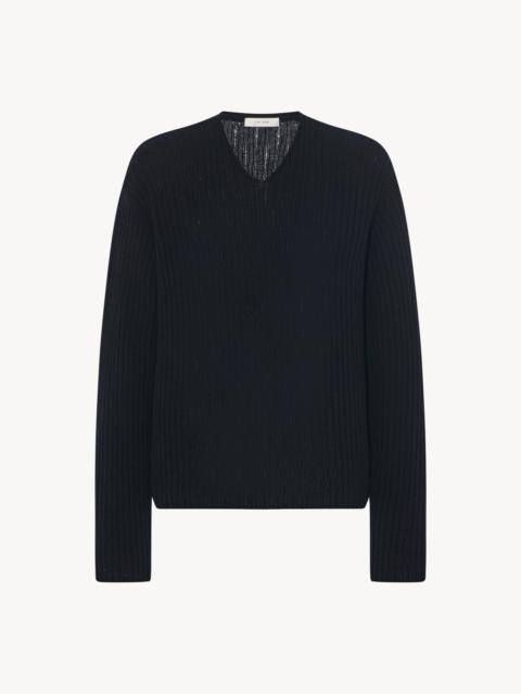 The Row Gustave Sweater in Cashmere | REVERSIBLE