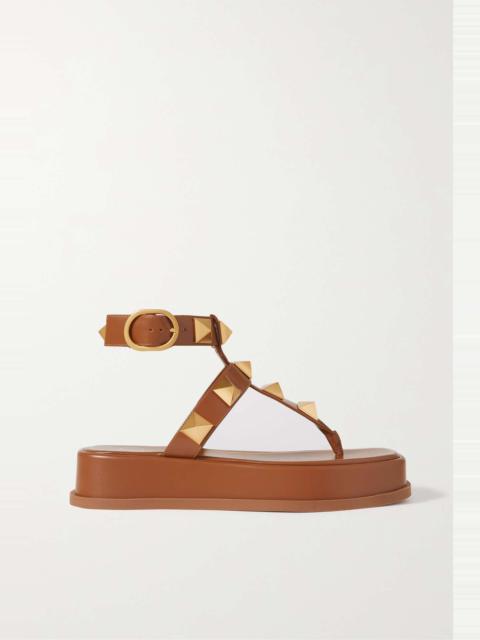 Valentino Valentino Garavani Roman Stud leather platform sandals ...