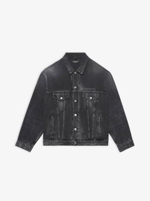 BALENCIAGA Drip Peace Large Fit Jacket in Black/white | REVERSIBLE