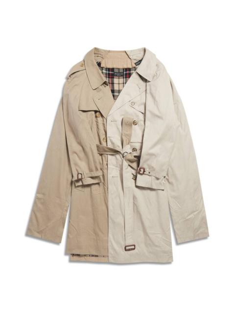 BALENCIAGA Double Sleeve Trench in Dark Beige | REVERSIBLE