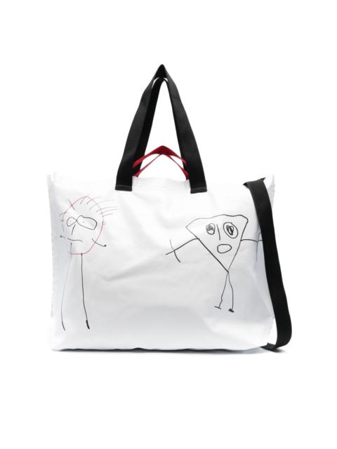 Plan C large Pili And Bianca tote bag | REVERSIBLE