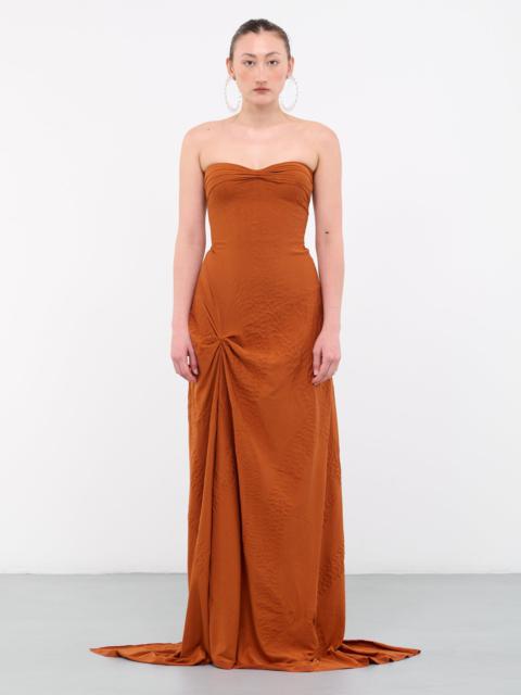 MASHA POPOVA Gathered Draped Maxi Dress | REVERSIBLE