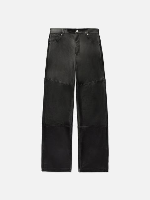 FRAME Leather Trouser in Black | REVERSIBLE