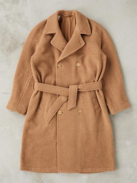 DE BONNE FACTURE Italian Camelhair Ratine Cloth Grandad Trench Coat ...