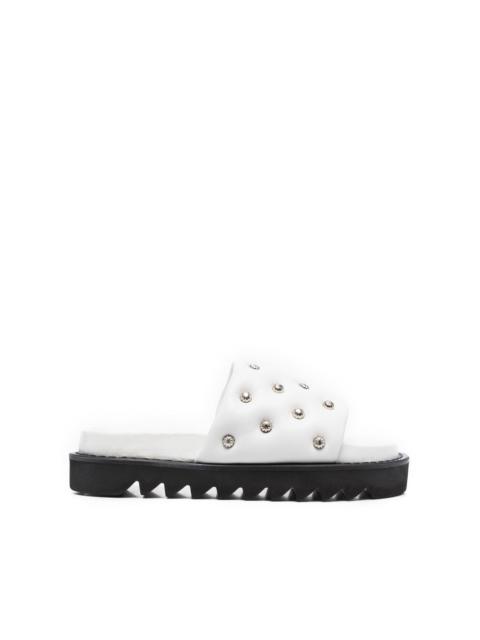 TOGA PULLA crystal-embellished flatform slides | REVERSIBLE