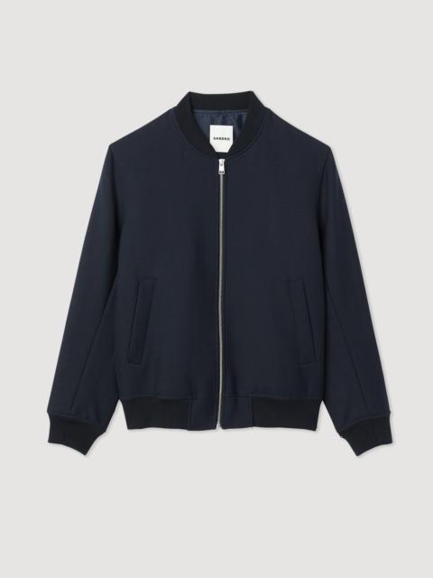 Sandro WOOL VARSITY JACKET | REVERSIBLE