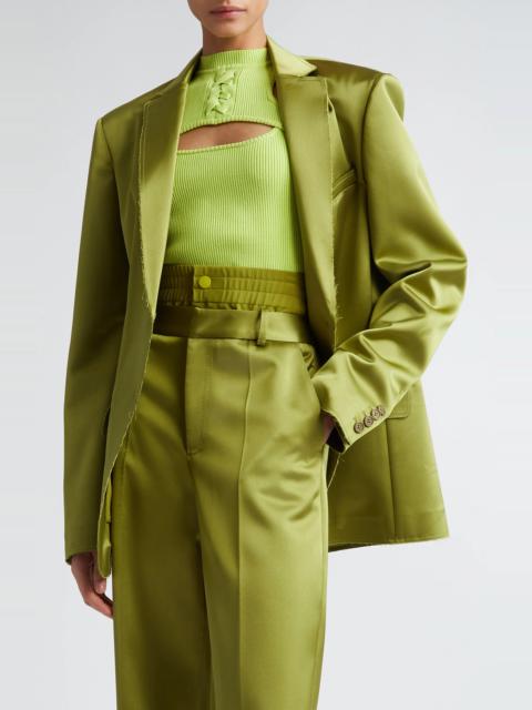 Monse Raw Edge Satin Blazer | REVERSIBLE