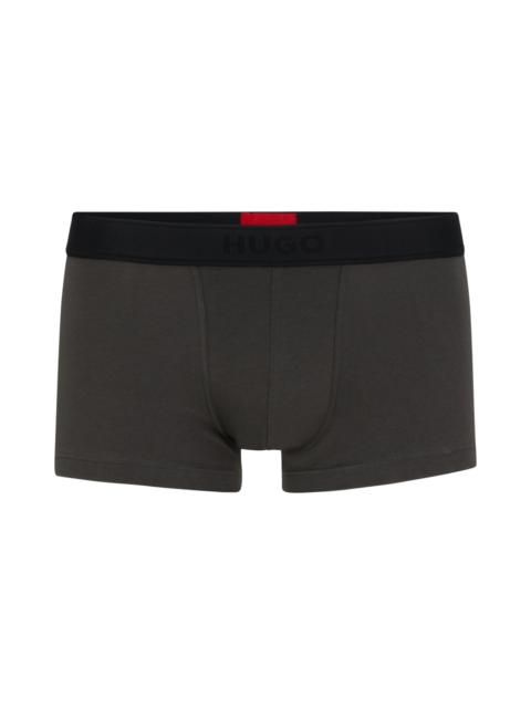 HUGO STRETCH-COTTON TRUNKS WITH PLAYING-CARD LOGO | REVERSIBLE