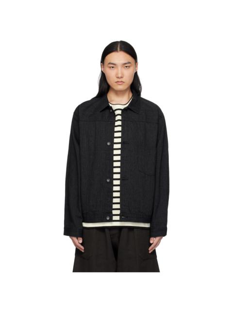 Nanamica Black Short Denim Jacket | REVERSIBLE