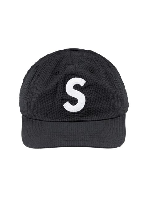 Supreme logo-embroidered seersucker baseball cap | REVERSIBLE