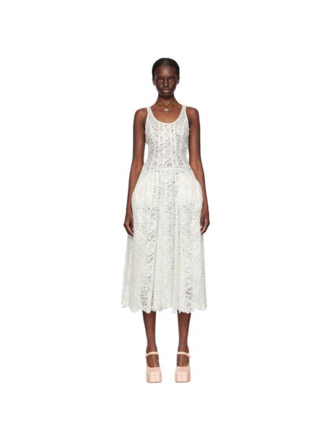 Simone Rocha White & Silver Sculpted Maxi Dress | REVERSIBLE