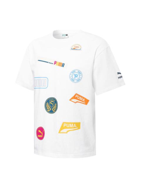 PUMA PUMA Mix Badge Logo Tee 'White' 537795-02 | REVERSIBLE