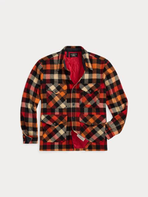 RRL by Ralph Lauren Checked Wool Overshirt | REVERSIBLE