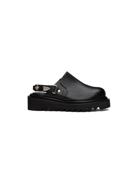 TOGA VIRILIS Black Slingback Loafers | REVERSIBLE