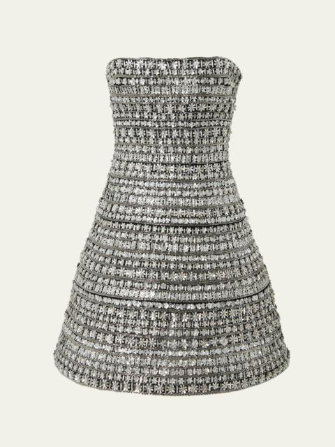 CAROLINA HERRERA Crystal Strapless Mini Dress | REVERSIBLE