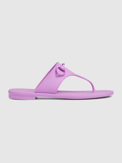 GUCCI Women's thong sandal with Horsebit | REVERSIBLE