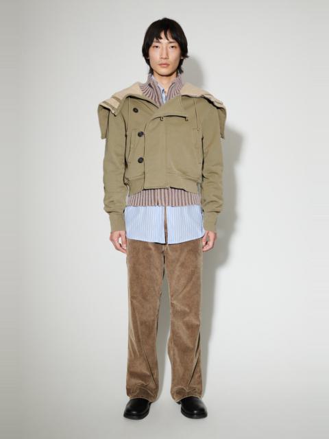 Our Legacy Flight Hood Olive Hefty Fleece | REVERSIBLE