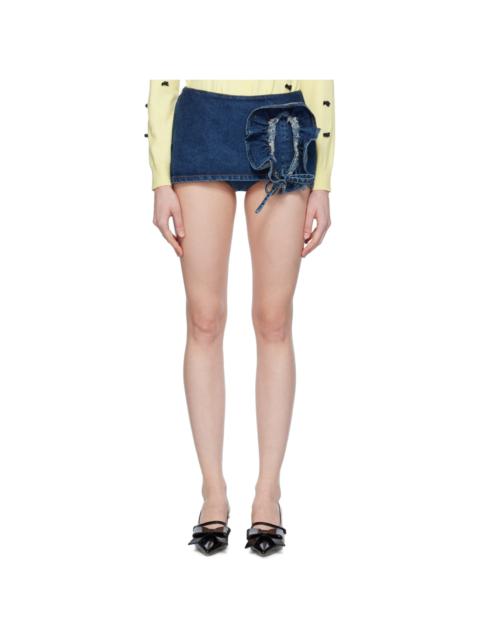 pushBUTTON Blue Micro Denim Skort | REVERSIBLE