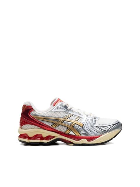 Asics x Politics GEL-KAYANO™ 14 "Cream/Pure Gold" sneakers | REVERSIBLE