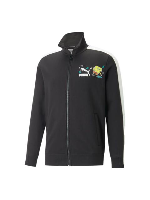 PUMA PUMA X Spongebob T7 Track Jacket 'Black' 538961-01 | REVERSIBLE