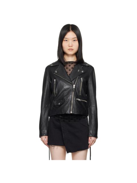 Ksubi Black Amplify Leather Jacket | REVERSIBLE