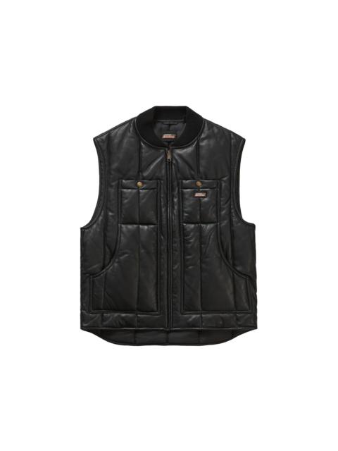 Supreme Supreme Dickies Leather Work Vest Black | REVERSIBLE